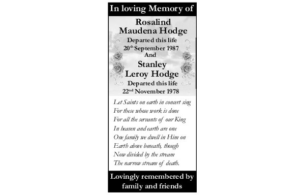 Stanley Hodge Obituary (2013) - Devonshire, Bermuda - The Royal Gazette
