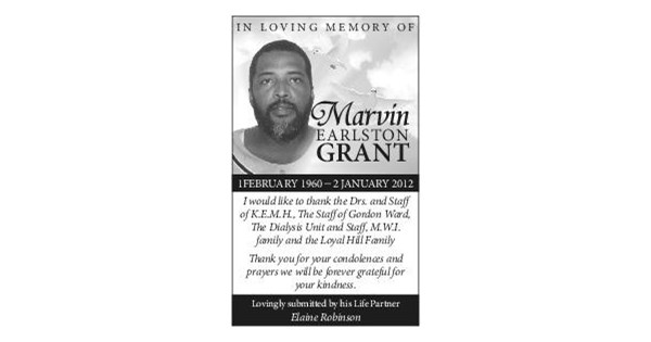 Marvin Grant Obituary (2014) - Paget, Bermuda - The Royal Gazette