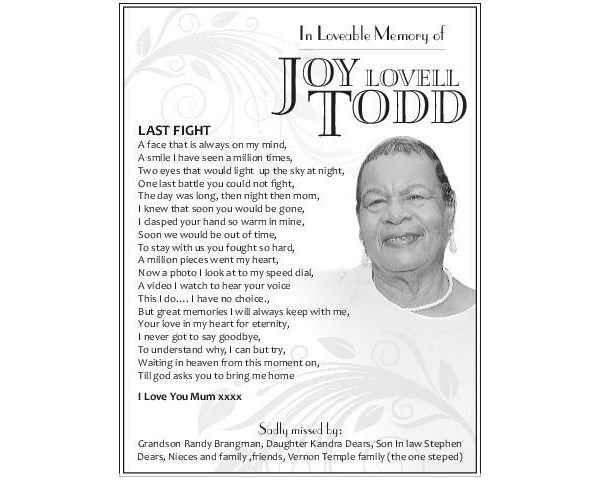 Joy Todd Obituary (2014) - Warwick, Bermuda - The Royal Gazette