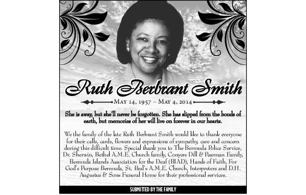Ruth Smith Obituary (2014) - Hamilton, Bermuda - The Royal Gazette