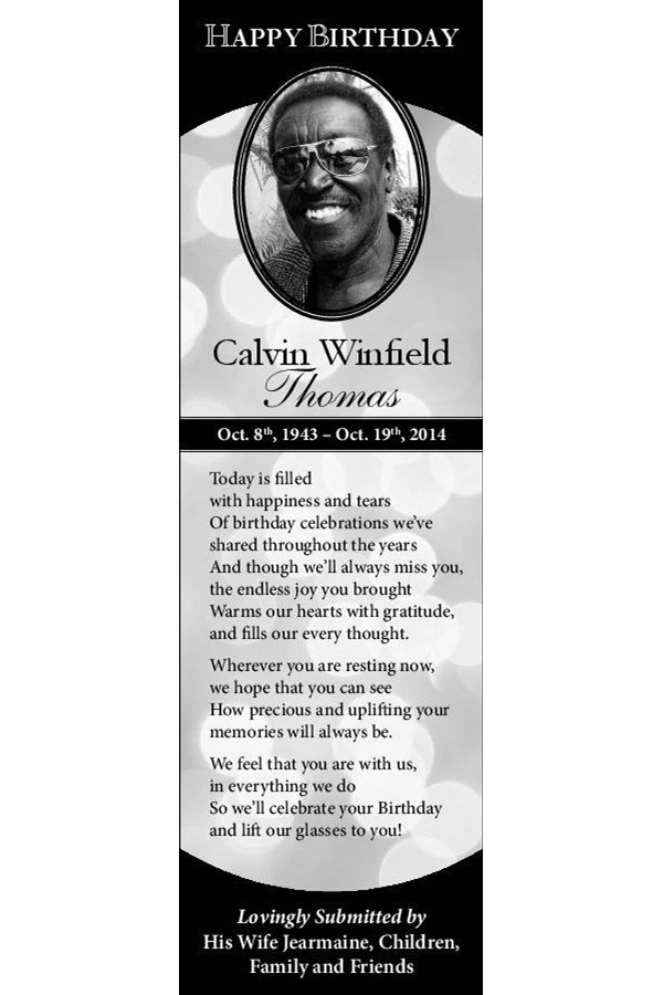 Calvin Thomas Obituary (2015) - Warwick, Bermuda - The Royal Gazette