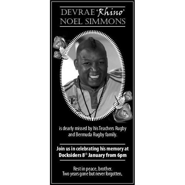 Devrae Simmons Obituary (2016) - Pembroke, Bermuda - The Royal Gazette