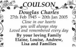Douglas Coulson Obituary (2013) - Legacy Remembers