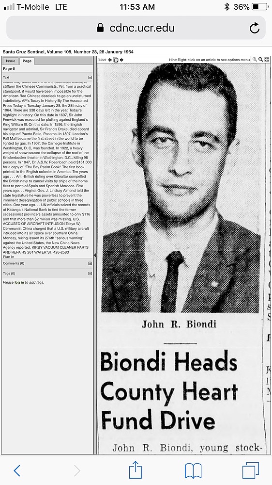 John Biondi Obituary (2023) - Lahaina, CA - Santa Cruz Sentinel